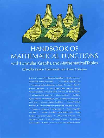 Handbook Of Mathematical Functions With Formulas Graphs And