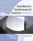 Introductory mathematical analysis for business, economics, and the life and social sciences ...
