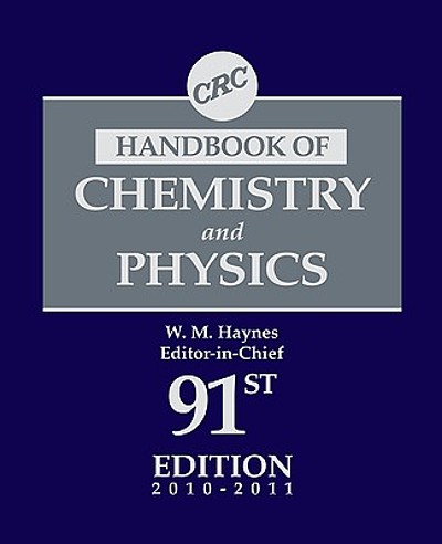 CRC handbook of chemistry and physics : a ready-reference book of ...
