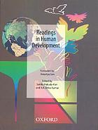 Readings in human development : concepts, measures, and policies for a ...
