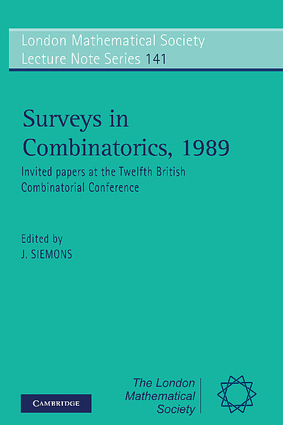 Surveys in combinatorics, 1989 | WorldCat.org