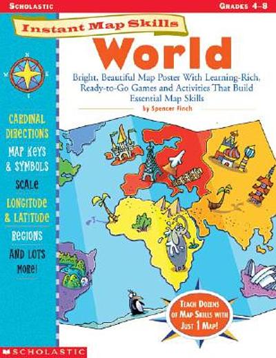 World : bright, beautiful map poster with learning-rich, ready-to-go ...