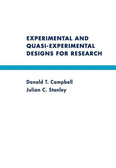 Experimental and quasi-experimental designs for generalized causal ...
