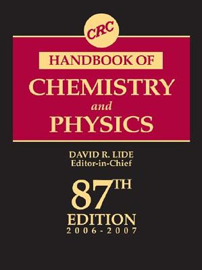 CRC handbook of chemistry and physics : a ready-reference book of ...