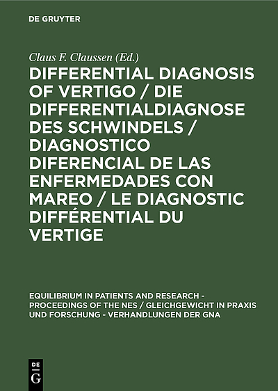 Differential diagnosis of vertigo = Die Differentialdiagnose des ...
