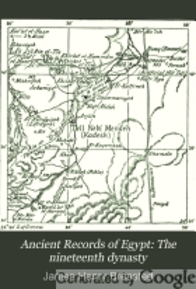Ancient records of Egypt : historical documents from the earliest times ...