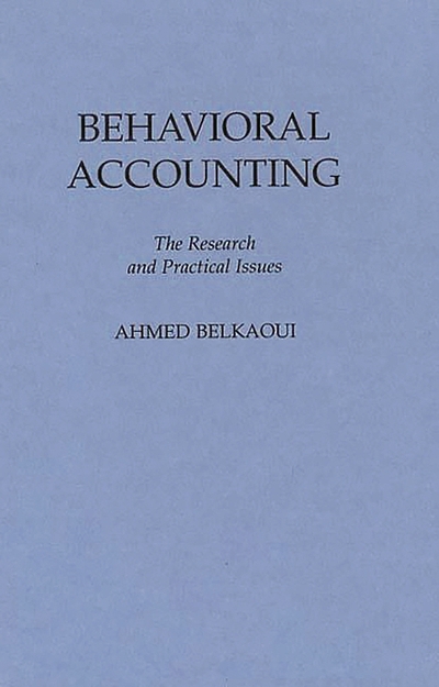 Behavioral accounting : the research and practical issues | WorldCat.org