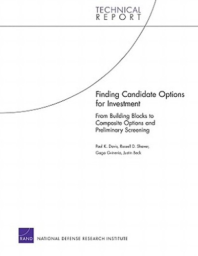 Finding candidate options for investment : from building blocks to ...