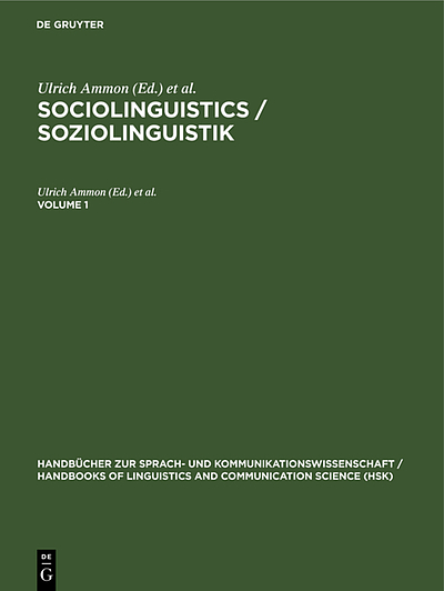 Sociolinguistics : an international handbook of the science of language ...